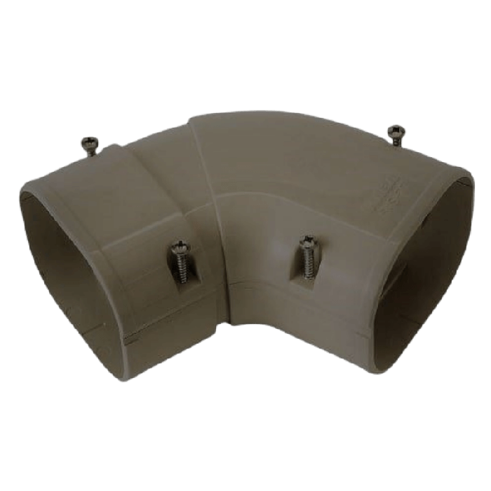 Verstellbarer flacher Winkel 45/90 Grad braun | Lüftungsfabrik.de